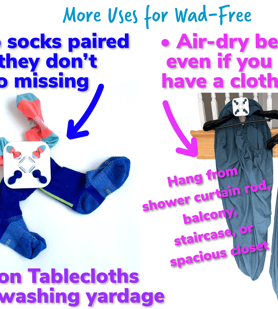 Wad-Free® prevents tangled, twisted, balled-up sheets, blankets, duvet ...